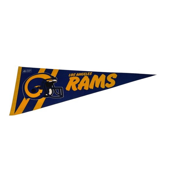 Wall Decor | Vintage La La Rams 3 Felt Pennant Banner Flag Los Angeles ...